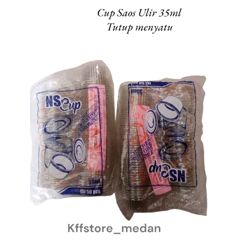 Jual Cup Saos Ulir 35ml Tutup Menyatu | Shopee Indonesia