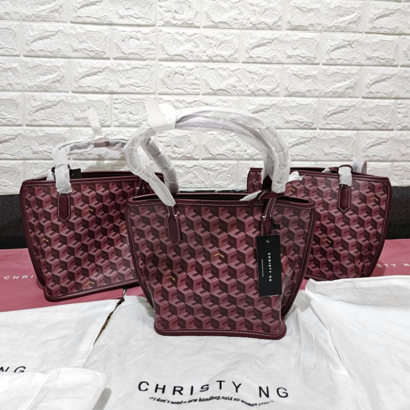 Jual [ READY ] Christy NG MINI RUSSO BURGUNDY NEW | Shopee Indonesia
