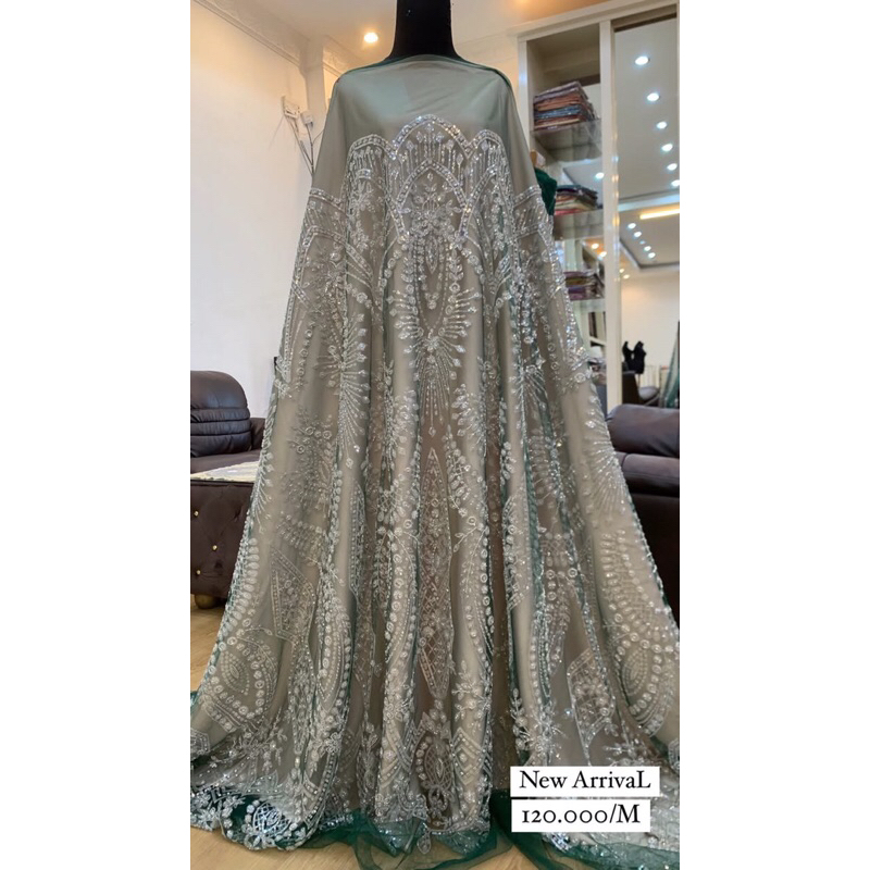 Jual Kain Brokat Tille Payet Sequins (120) | Shopee Indonesia