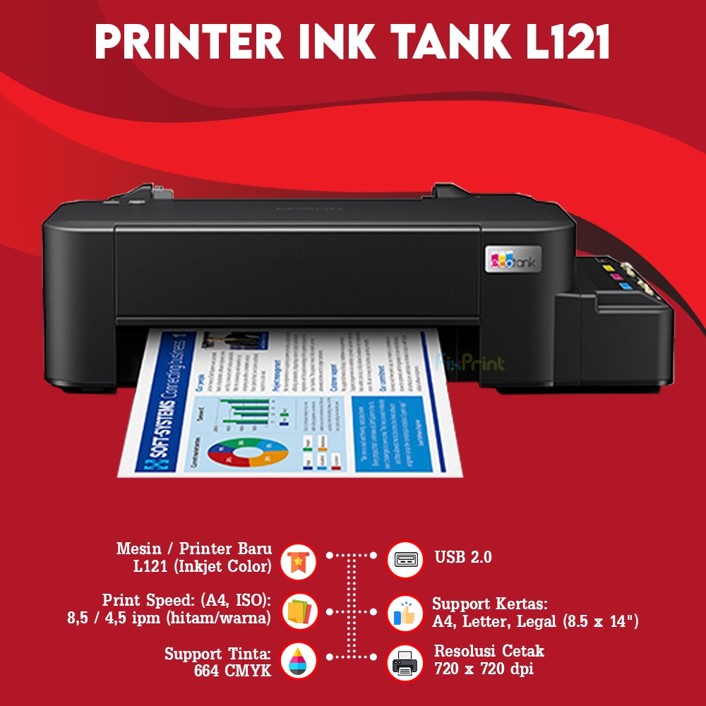 Jual Printer Epson L121 L-121 InkTank A4 Tinta 664 Hanya Bisa Print l120 | Shopee Indonesia