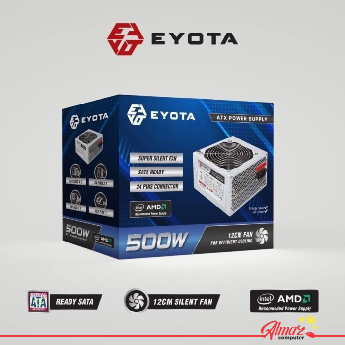 Jual Power Supply Eyota 500W PSU 500 Watt FAN 12Cm | Shopee Indonesia