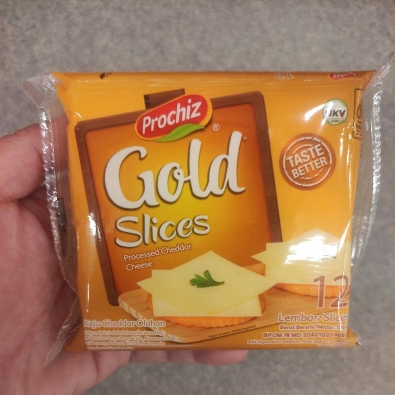 Jual PROCHIZ GOLD SLICES PROCESSED CHEDDAR CHEESE 12SLICES/LEMBAR ...