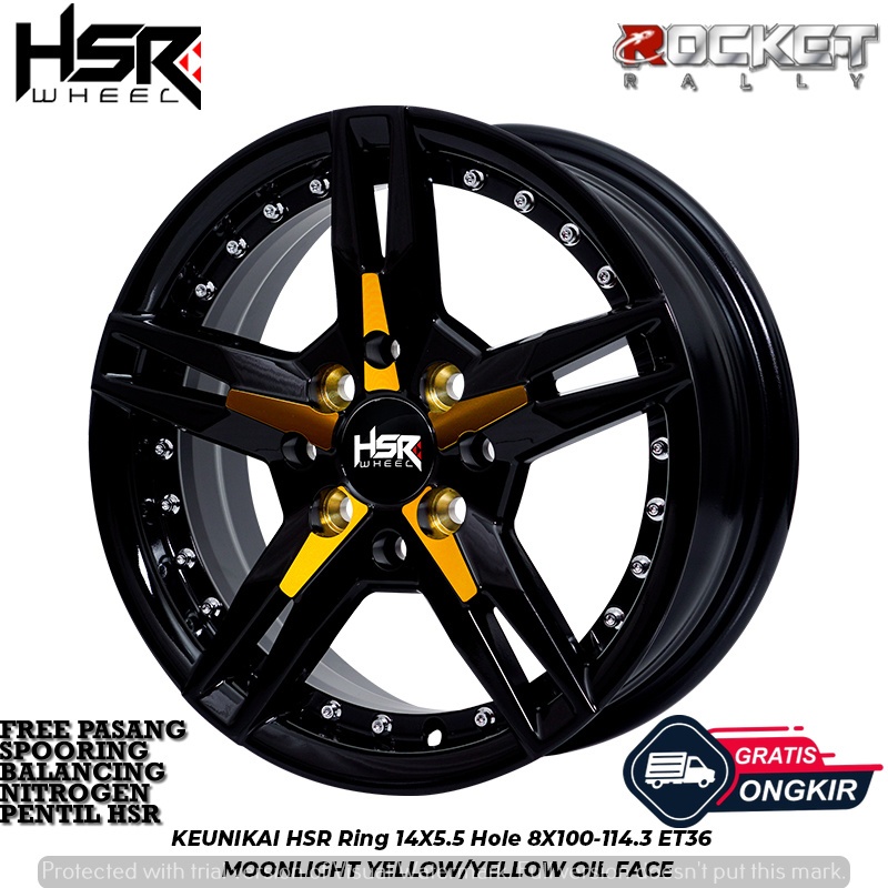 Jual Velg Ring 14 Murah HSR KEUNIKAI PCD 4X100/114,3 Pelek mobil Avanza Xenia Estilo Ferio Ayla ...