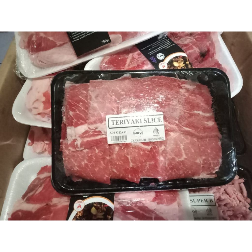 Jual Beef Slice Teriyaki Slice Ketebalan 2 ml Tray 500gr Murah | Shopee ...