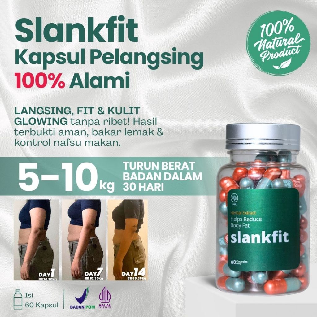 Jual Slankfit Slimming Capsule Herbal ( Kapsul Pelangsing Alami ...