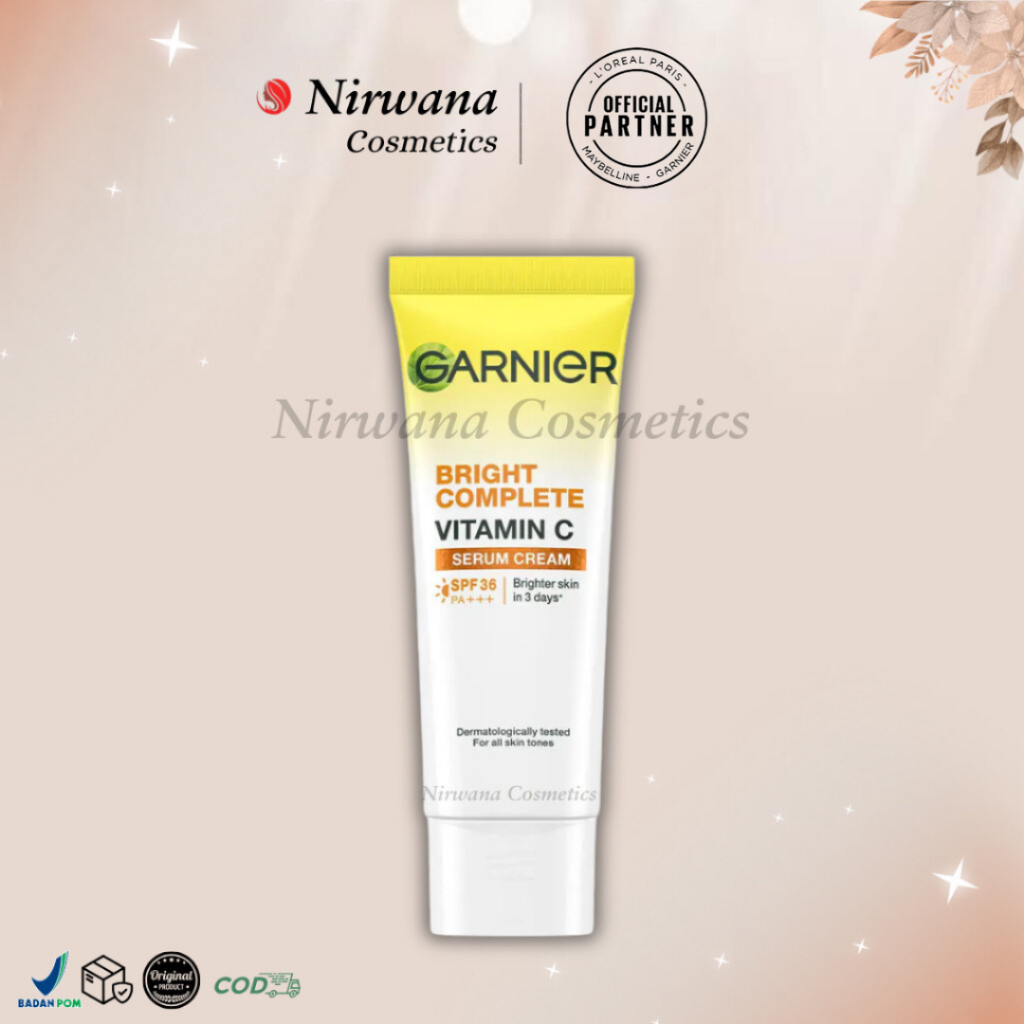 Jual Garnier Bright Complete Vitamin C Serum Cream SPF 36 PA+++ 20ml | Shopee Indonesia