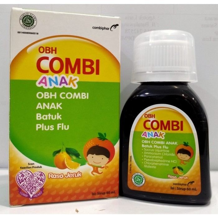 Jual OBH COMBI PLUS ANAK SIRUP 60 ML RASA JERUK | Shopee Indonesia