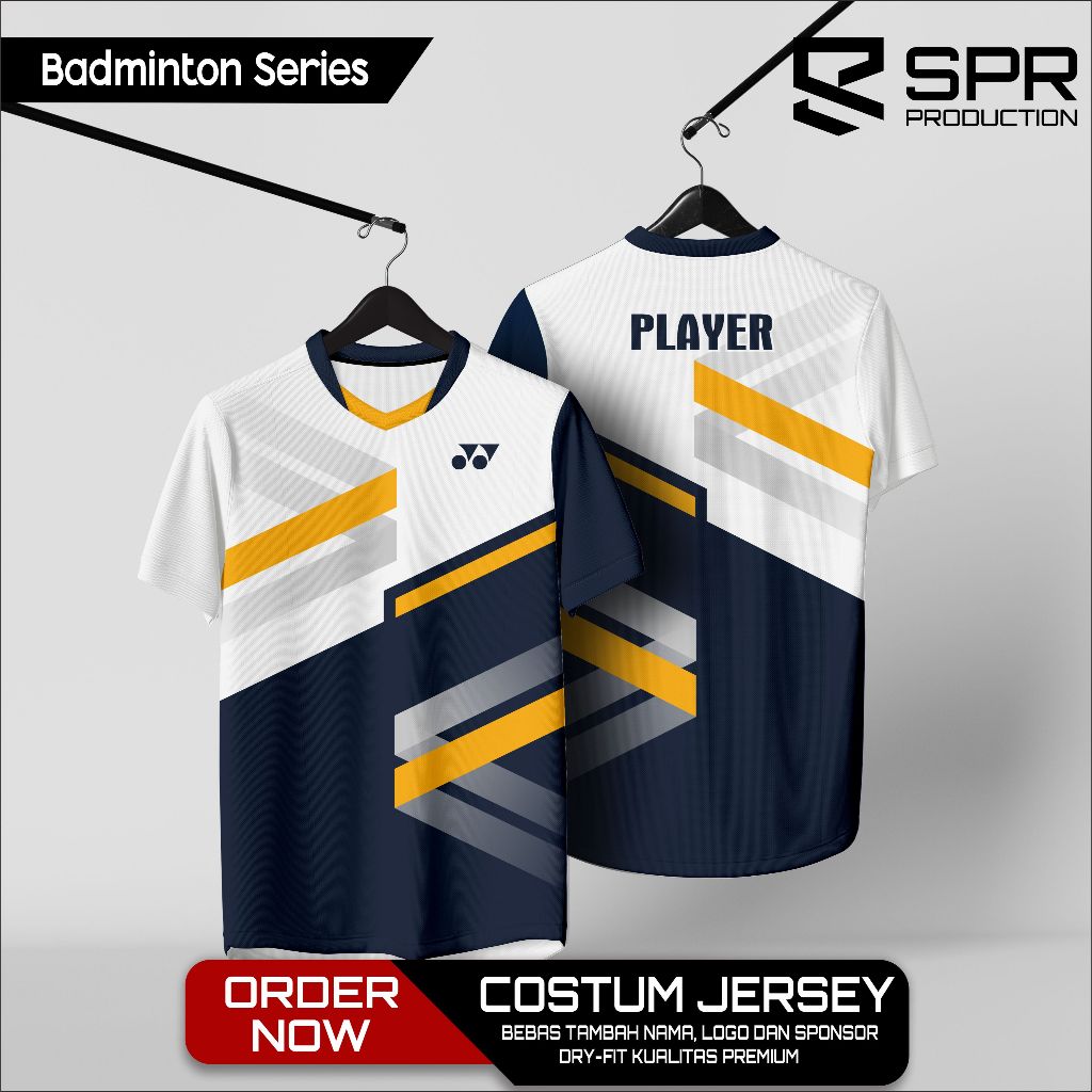 Jual BISA SATUAN JERSEY BADMITON COSTUM FULL PRINTING SPR BD 047 ...