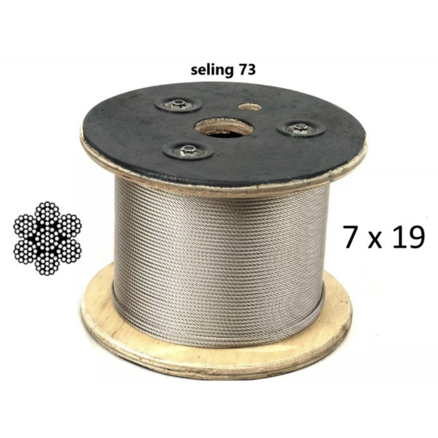 Jual Kawat Seling Stainless 4mm / sling stainless 4mm / ss 304 | Shopee Indonesia