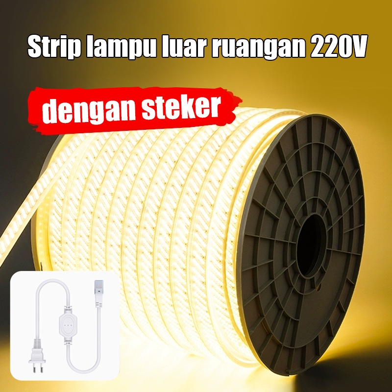 Jual LAMPU LED STRIP SELANG AC 220V sangat terang (10M-50M) OUTDOOR AND ...