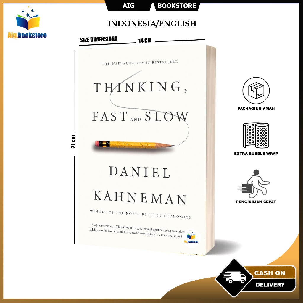 Jual Thinking Fast and Slow by Daniel Kahneman Bahasa Indonesia/English | Shopee Indonesia