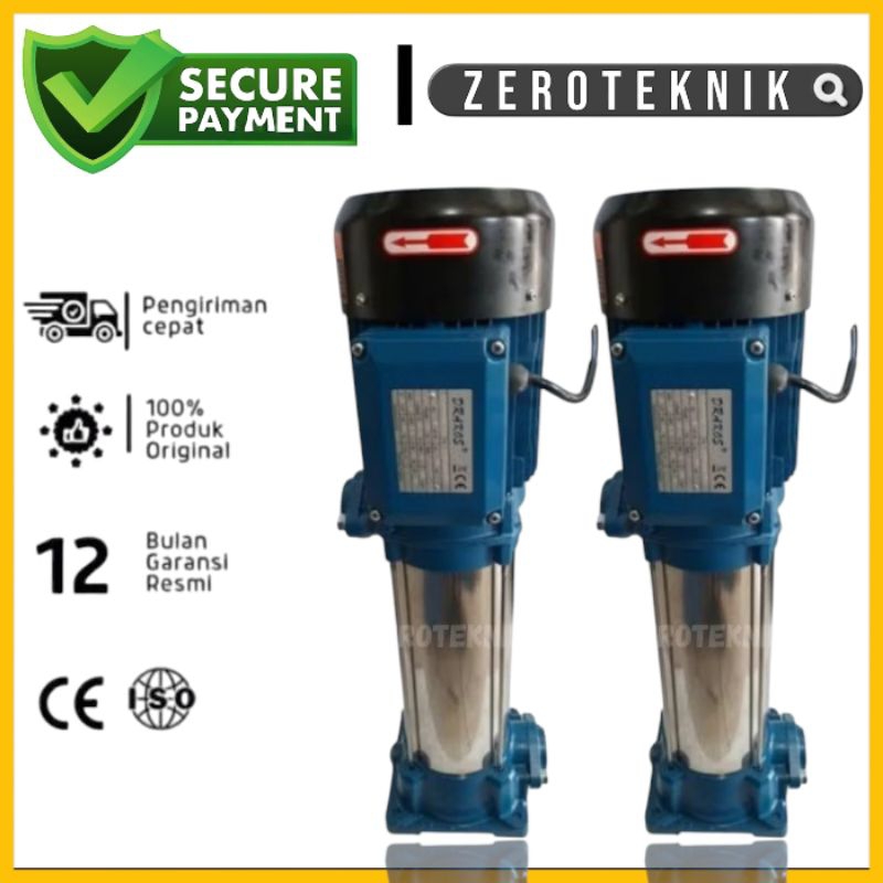 Jual Pompa Air Booster Vertikal RO CNP DVPM 4-4 1.5HP 1.1KW 1Phase ...