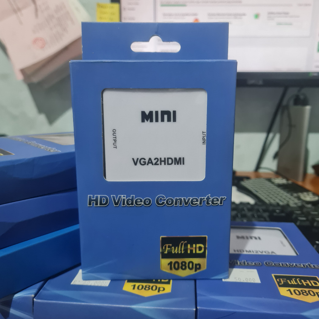 Jual ADAPTER VGA TO HDMI HD VIDEO CONVERTER VGA2HDMI BOX INPUT OUTPUT ...