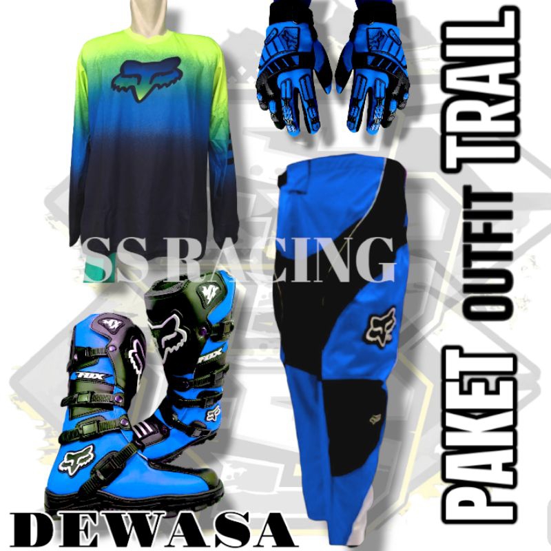 Jual (BISA PAKAI NAMA DAN NOMOR PUNGGUNG) PAKET STELAN OUTFIT TRAIL ...