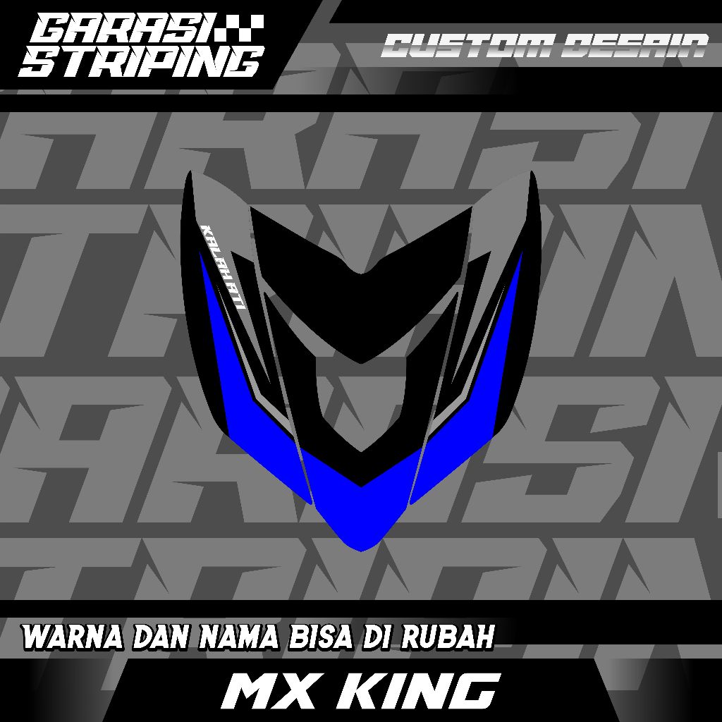 Jual STRIPING CUSTOM VARIASI TRANSPARAN DADA DEPAN MX KING STICKER ...