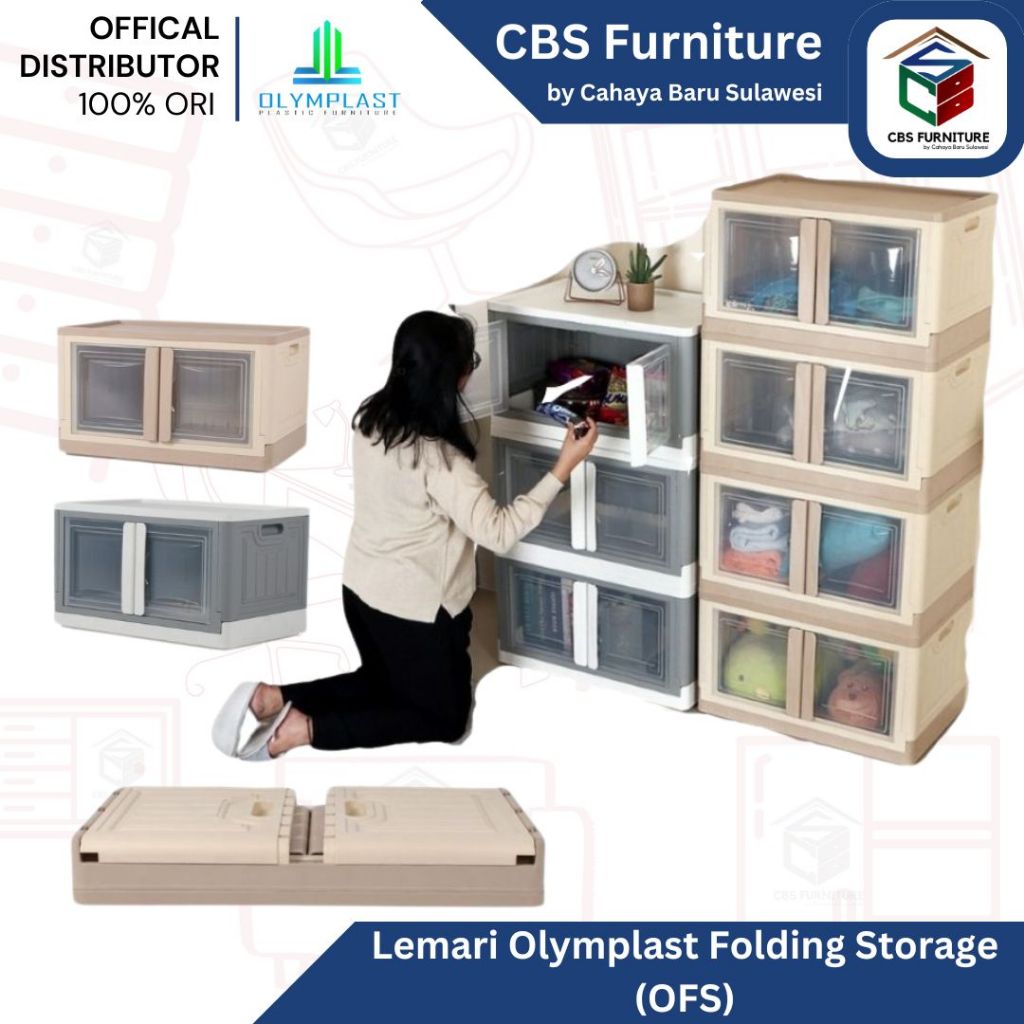 Jual Olymplast - Lemari Box Kontainer Susun Olymplast Folding Storage ...