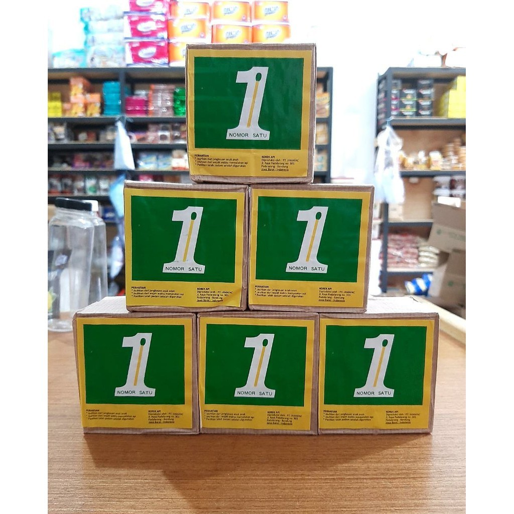 Jual korek api nomor satu / korek kayu/lidi NO1 isi 10 ktk | Shopee ...