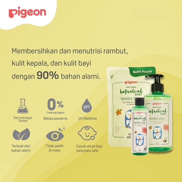 Jual Pigeon Botanical Baby Wash 2in1 - Shampoo dan Sabun Bayi | Shopee ...