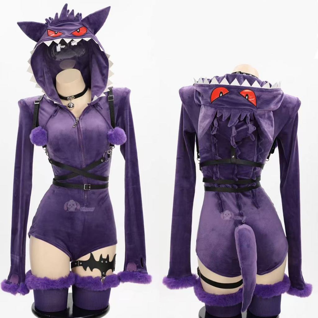 Jual Women Genga Ectoplasma Purple Poison Ghost Cosplay Costume ...