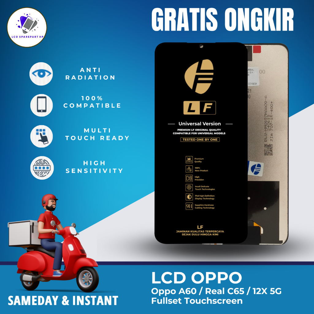 Jual LCD Oppo A60 / Real C65 4G 5G / 12X 5G Fullset Touchscreen | Shopee Indonesia