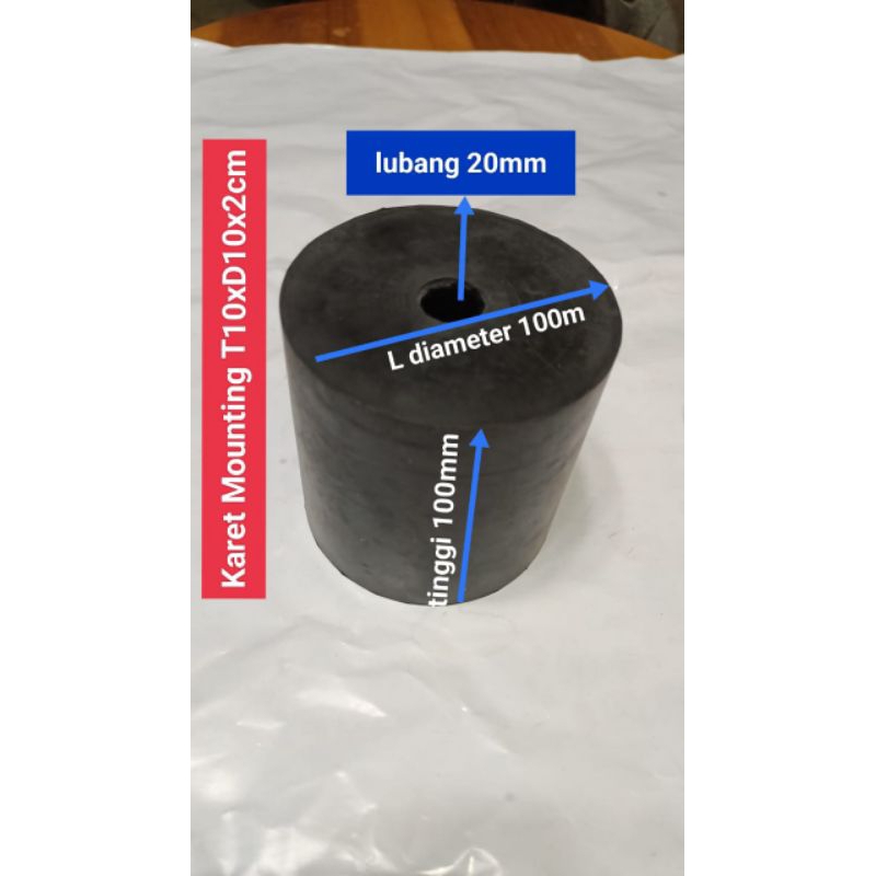 Jual KARET MOUNTING POLOS TANPA BAUT 10CM×10CM MONTING ENGINE RUBBER ...
