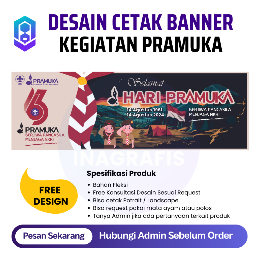 Jual Desain Cetak Banner Spanduk Kegiatan Pramuka | Free Desain Sampai ...