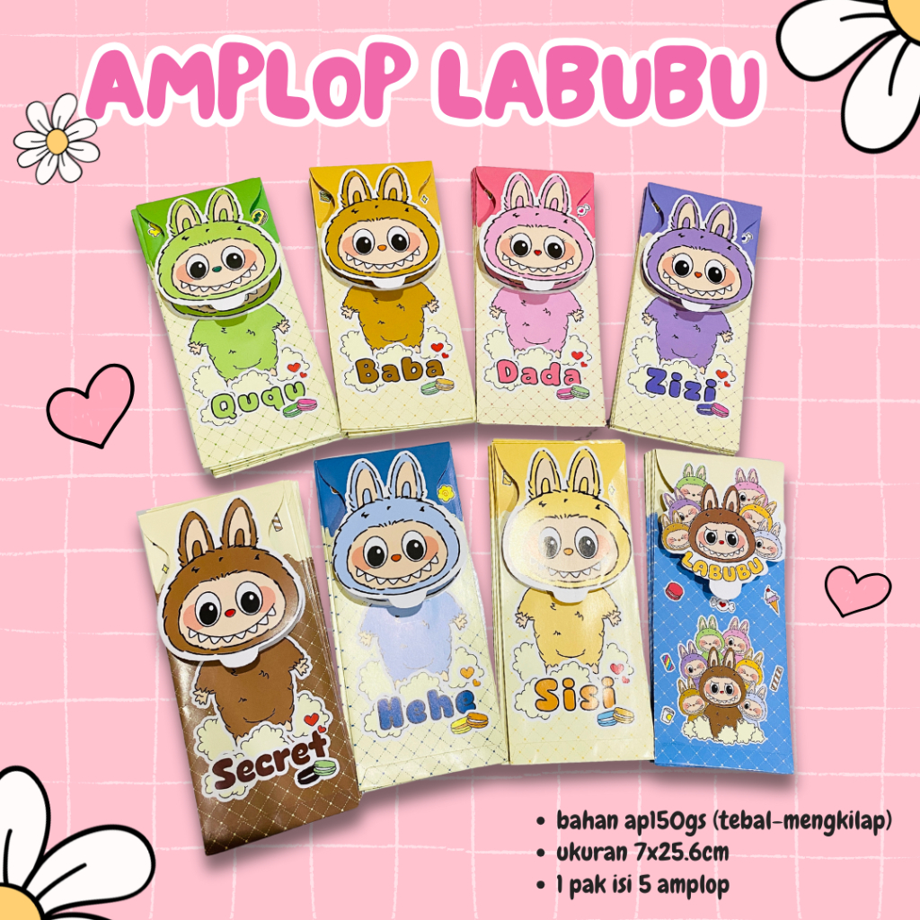 Jual Amplop Labubu | Amplop Lebaran | Amplop Natal | Amplop Imlek | 1 ...