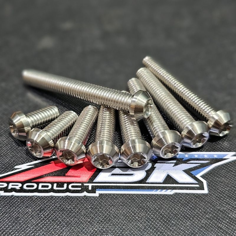 Jual Baut L M8 / baut 12 bintang baut L stainless bintang baut bubut model titanium baut L ...