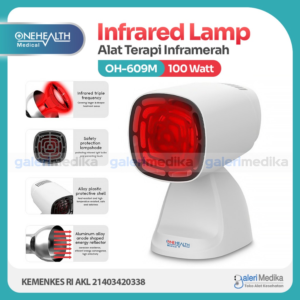 Jual Lampu Infrared OneHealth OH-609M 100 Watt - Terapi Inframerah ...