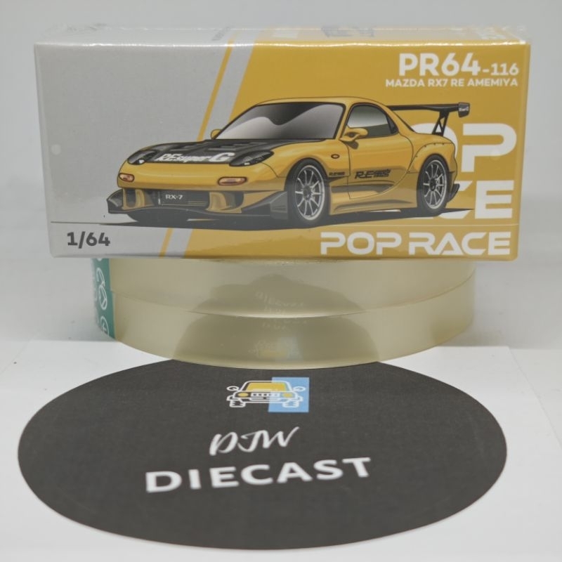 Jual Pop Race 1/64 Mazda RX7 RE Amemiya Widebody Yellow Poprace | Shopee Indonesia