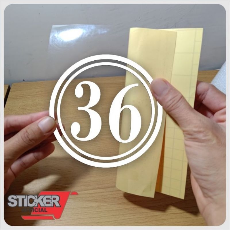Jual cutting sticker #6, angka custom, angka bisa diganti sesuai ...