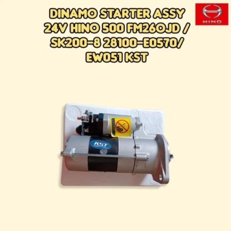 Jual DINAMO STARTER ASSY JO8E HINO 500 LOHAN FM26OJD SK200-8 KST ...