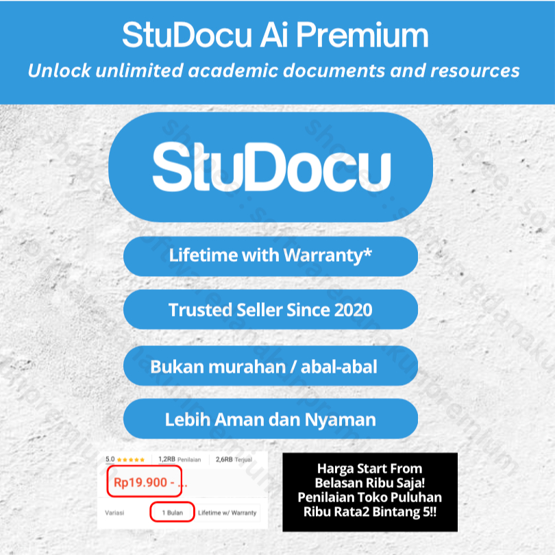 Jual StuDocu Premium Stu Docu Software Untuk Download Dokumen Kuliah dan Catatan Mahasiswa ...