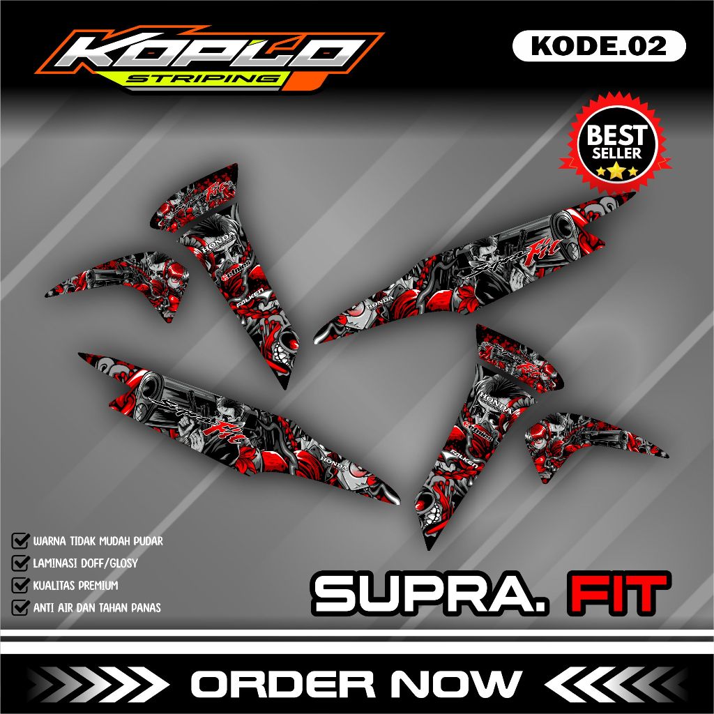 Jual STRIPING MOTOR SUPRA FIT NEW 110 / MTF 6 / STRIPING SUPRA FIT S ...