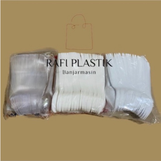 Jual sendok makan plastik putih dop / putih susu | Shopee Indonesia