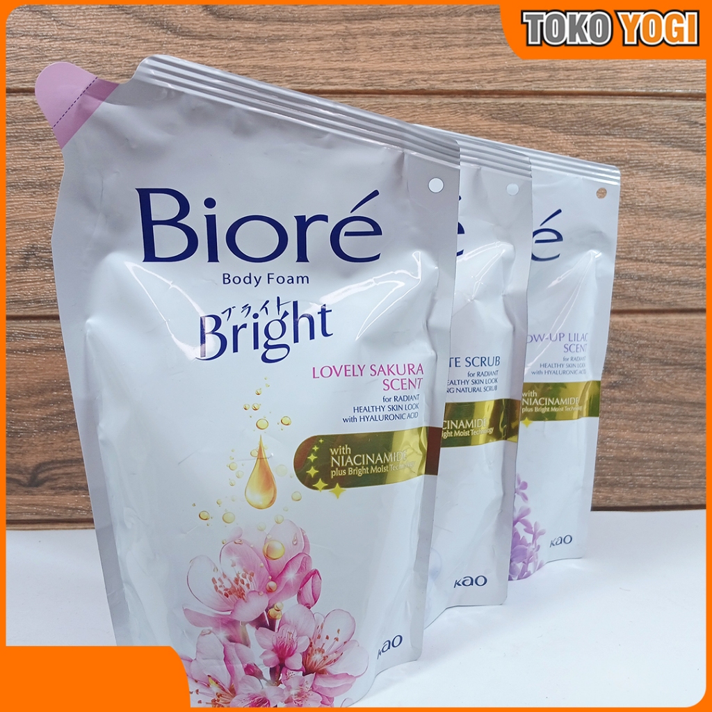 Jual BIORE BODY FOAM BRIGHT WITH NIACINAMIDE REFILL || SABUN MANDI || SABUN CAIR | Shopee Indonesia