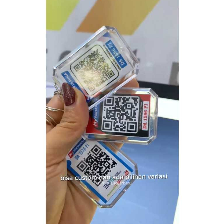 Jual GANTUNGAN KUNCI GANCI AKRILIK SCAN BARCODE PERTAMINA | Shopee ...