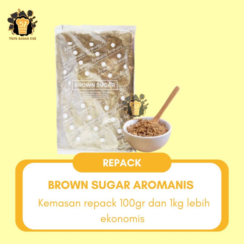 Jual BROWN SUGAR AROMANIS REPACK 1KG DAN NON REPACK 2KG | Shopee Indonesia