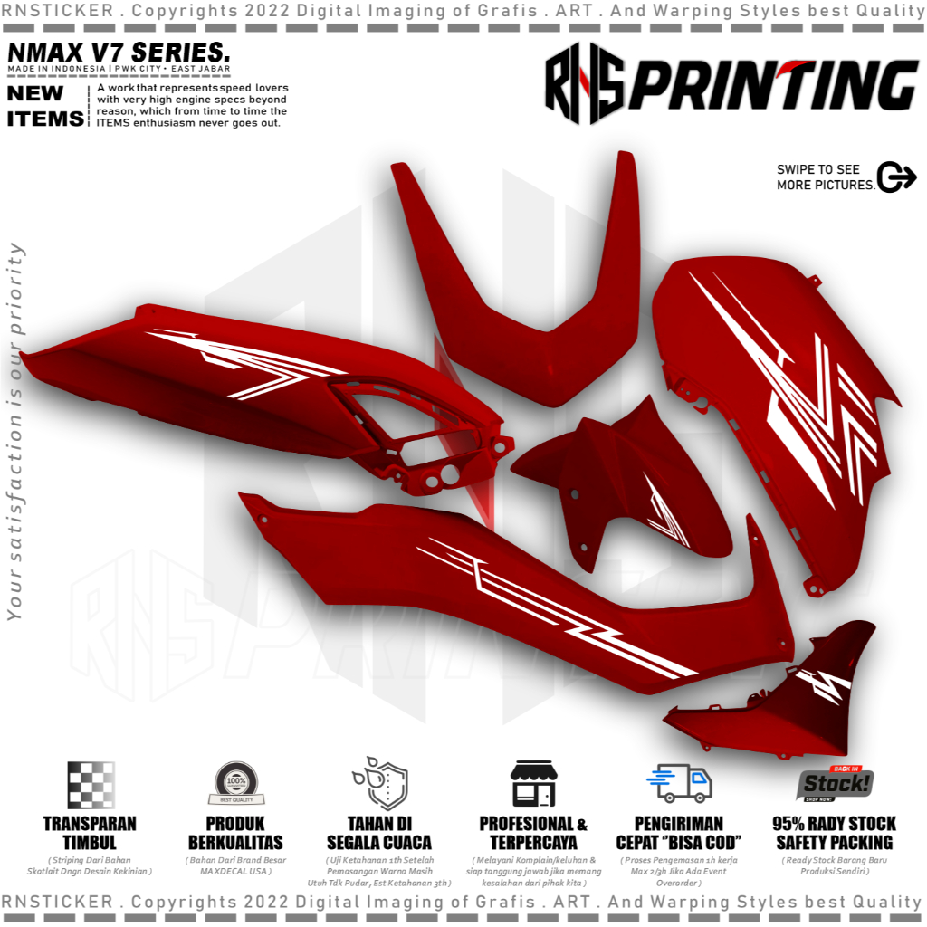 Jual V7 Cutting Striping Nmax New Sticker Striping Variasi Nmax 2020 ...
