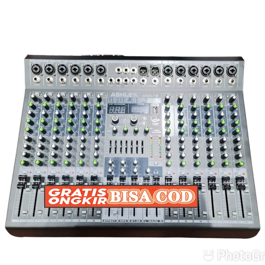 Jual Mixer audio ashley mdx12 mdx 12 Channel / 12 Mono / Mic Line 4 Band EQ Gain Control 7 Band ...