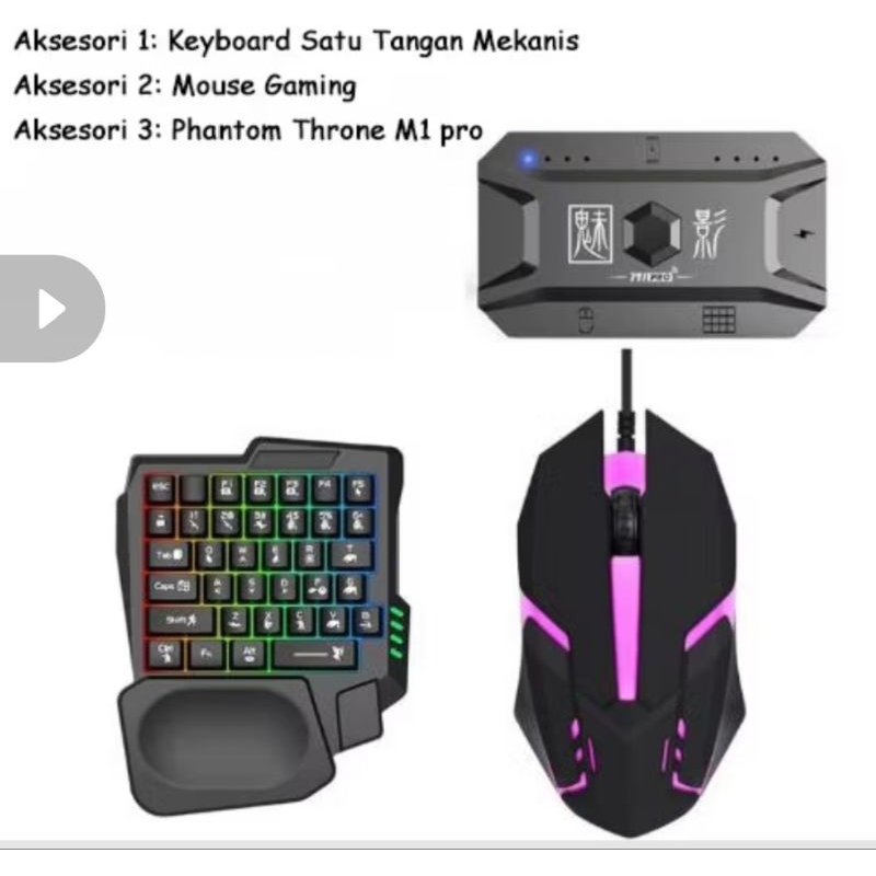 Jual paket fullset M1 pro converter, keyboard dan mouse | Shopee Indonesia