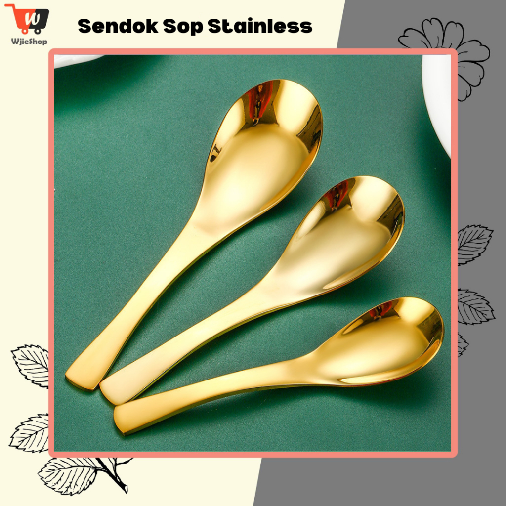 Jual Sendok Bebek Gold Sendok Sup Stainless Steel Emas Tebal Sendok ...
