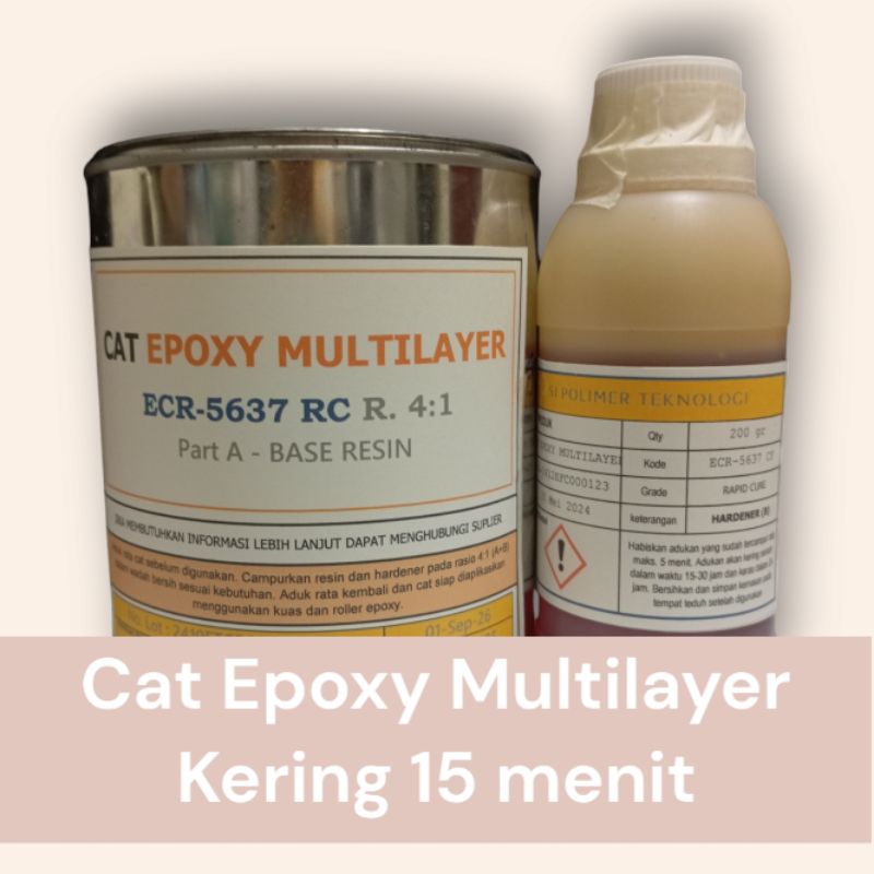 Jual cat epoxy multilayer rapid cure kering 15 menit untuk pengecatan ...