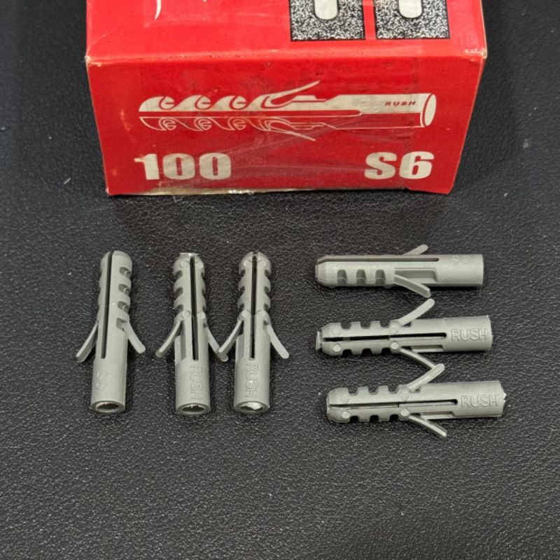 Jual fiser plastik RUSH S6 / viser pengencang sekrup tanam baut tembok ...