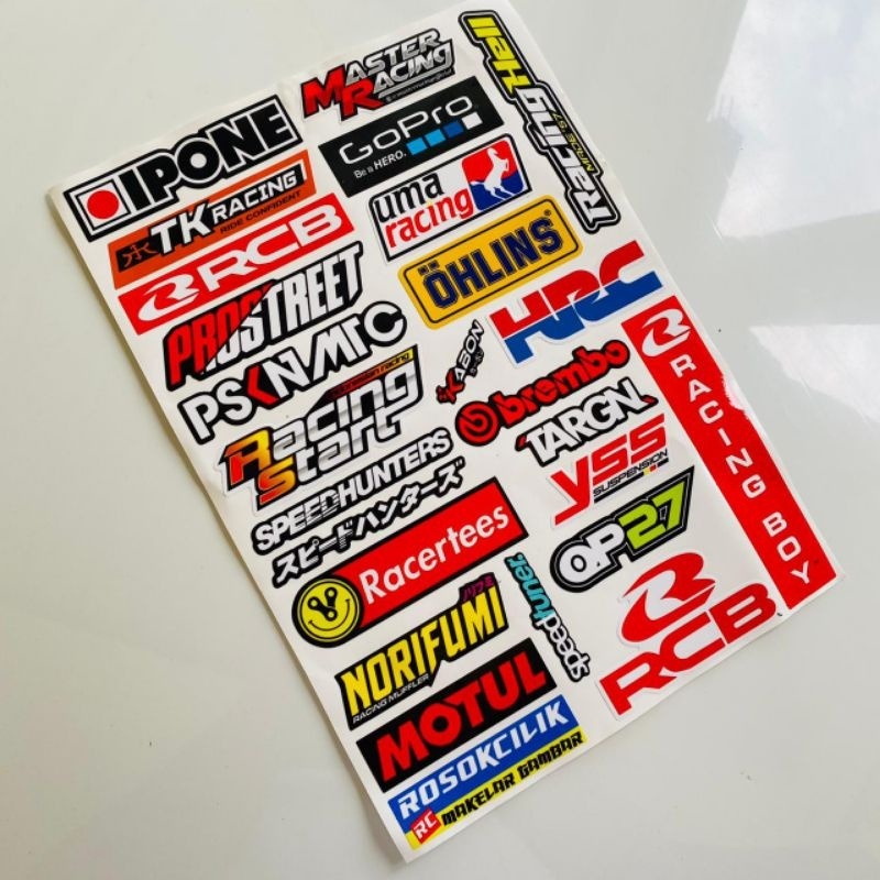 Jual Stiker Motor, Sticker Pack Racing ,stiker racing keren stiker hlem ...