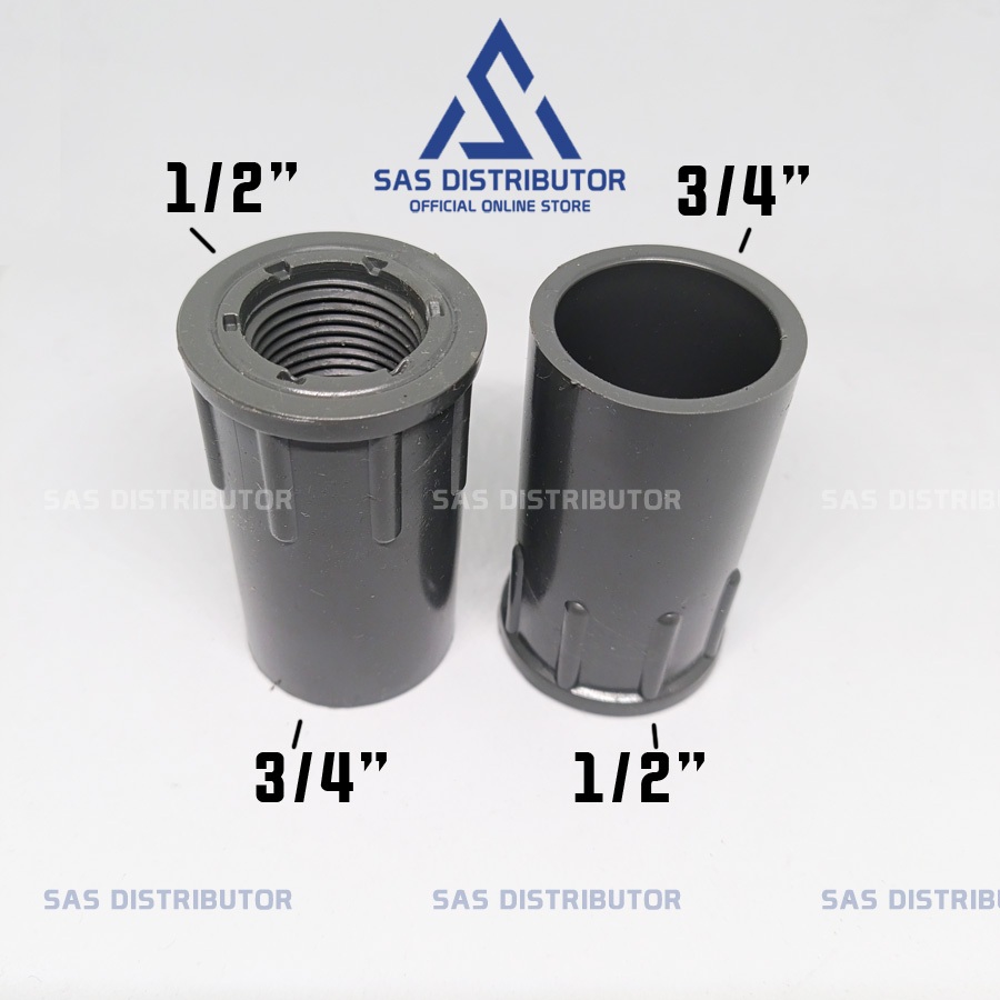 Jual Sok Drat Dalam 1/2 x 3/4" inch AW Grest / SDD 3/4 x 1/2" inch PVC ...