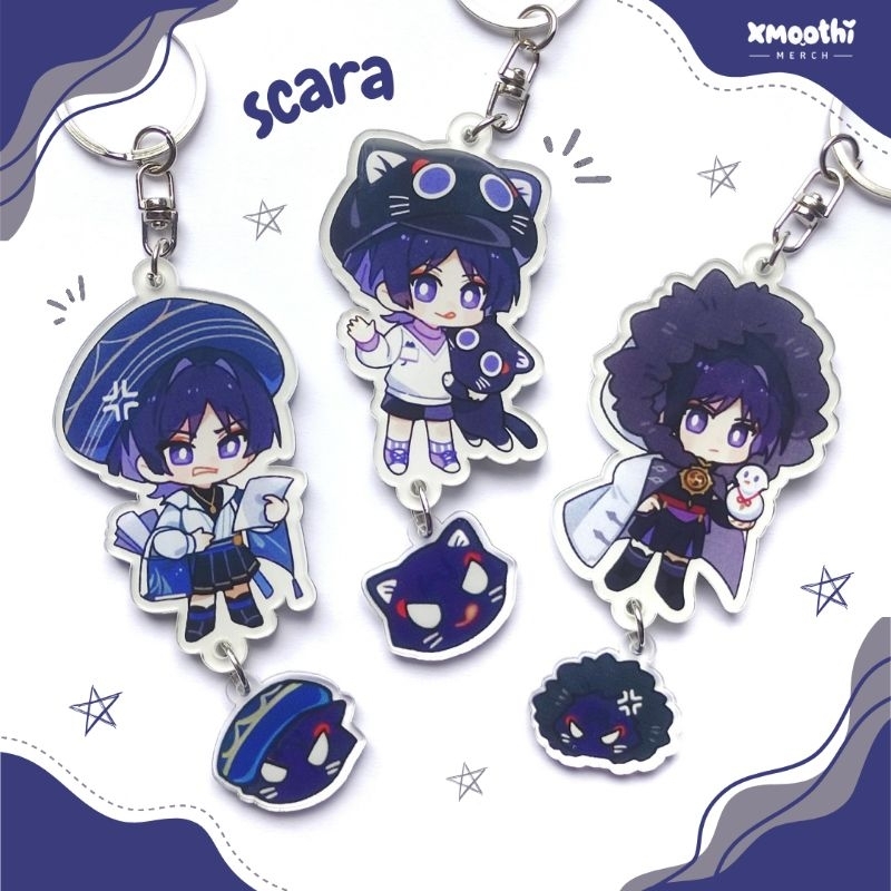 Jual SCARAMOUCHE GENSHIN IMPACT KEYCHAIN - WANDERER KABUKIMONO HAT GUY ...