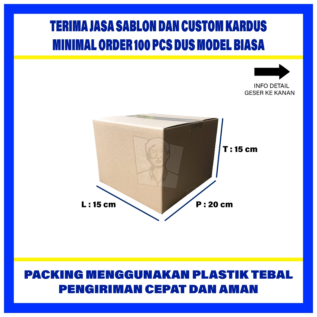 Jual Kardus Box Karton Packing Polos 20x15x15 | Shopee Indonesia