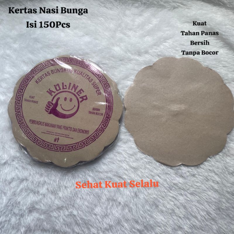 Jual [150Pcs] Koliner Kertas Nasi Bunga Bungkus Nasi Bunga Isi 150pcs ...
