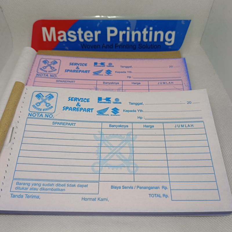 Jual Nota Bengkel motor 2ply 1/4 folio | Shopee Indonesia
